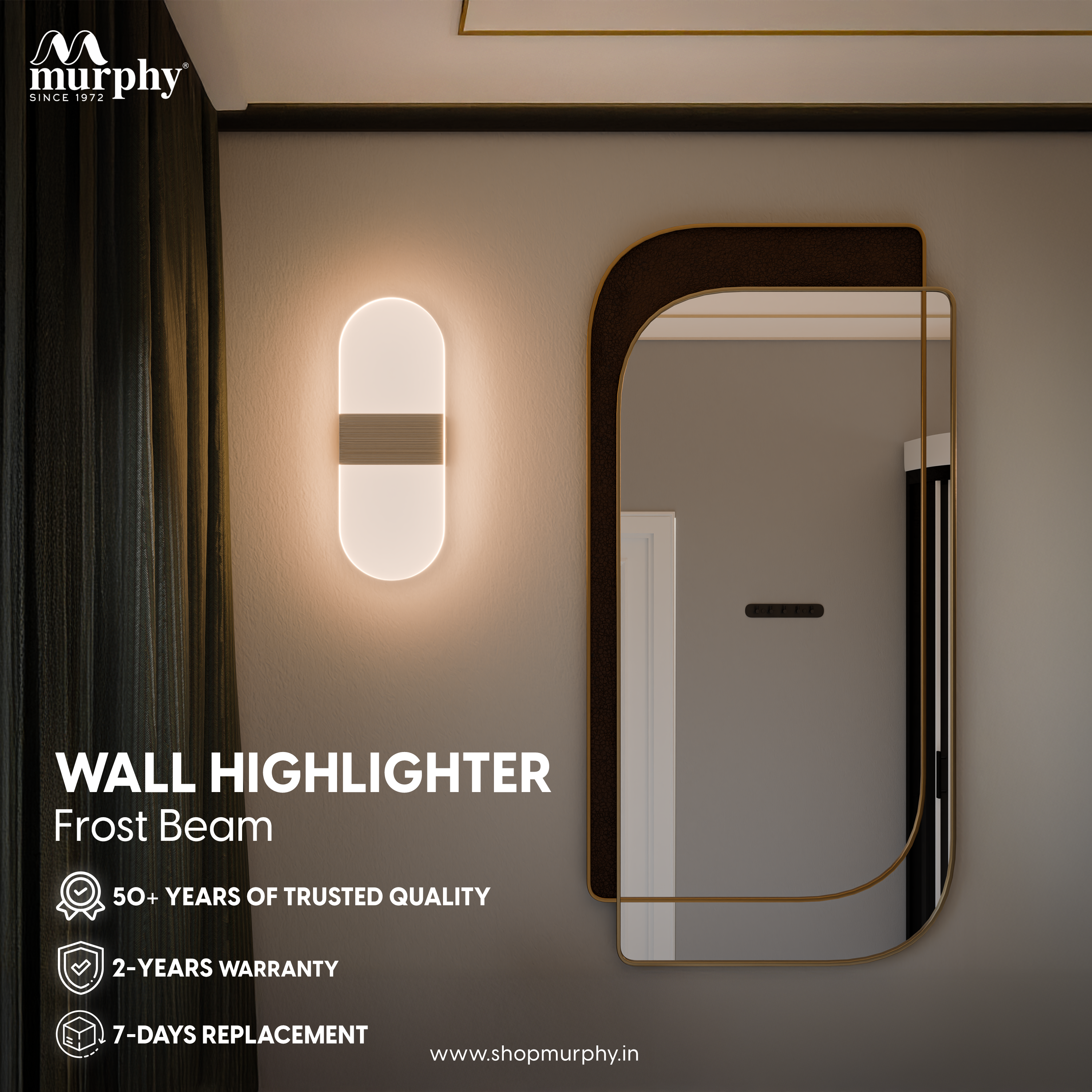 Murphy Frost Beam Oval Shape Wall Light – Murphy Lightings